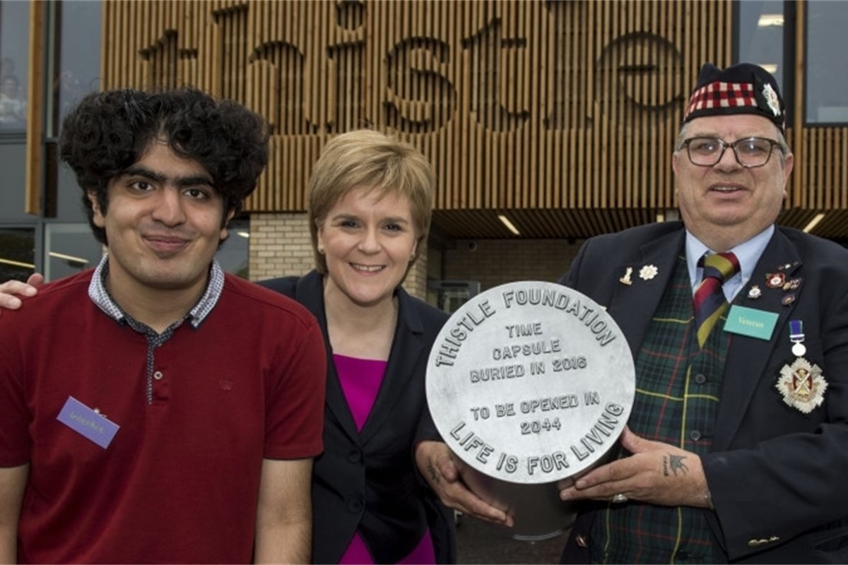 Holyrood | First Minister Nicola Sturgeon opens new Thistle Foundation ...
